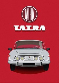 Plechová cedule Tatra II Velikost: A4 (30 x 20 cm)