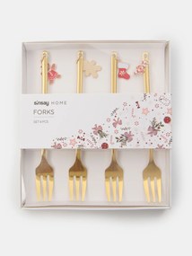 Sinsay - Vidličky 4 Pack - zlatá
