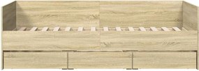 Válenda se zásuvkami bez matrace dub sonoma 90 x 200 cm 3280820