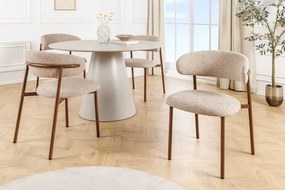 Designová jídelní židle Harding taupe béžová / hnědá