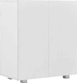 Příborník bílý s vysokým leskem 71x35x80 cm kompozitní dřevo 283715