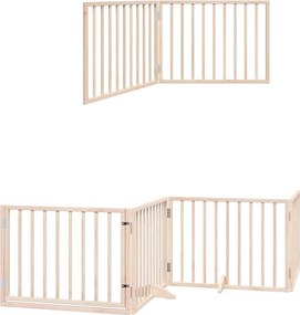 Zábrana pro psy s dvířky skládací 10 panelů 800 cm topol 3155555