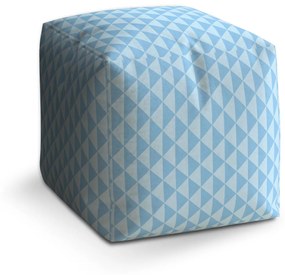 Sablio Taburet Cube Modré obrácené pyramidy: 40x40x40 cm