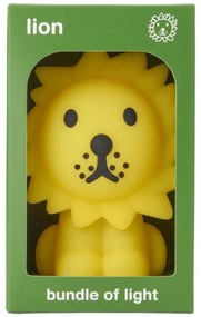 Žlutá plastová dětská LED lampa Mr. Maria Lion 11 cm