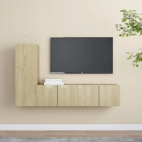 3dílný set TV skříněk dub sonoma kompozitní dřevo 3078988