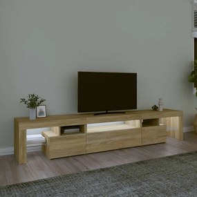TV skříňka s LED osvětlením dub sonoma 215x36,5x40 cm 3152796