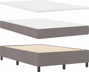 Postel s boxspringem s čelo Taupe 120 x 200 cm textil 3339459