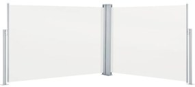 vidaXL Zatahovací boční markýza / zástěna krémová 100 x 1000 cm
