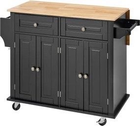 Kitchen Island Vozík Pojízdná úložná skříň na kolečkách se zásuvkou – SR191276-1