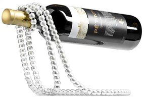 015106 DR Stojan na víno - Perlový náhrdelník Bílá