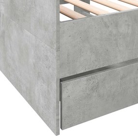 Válenda se zásuvkami bez matrace betonově šedá 100 x 200 cm 3280814
