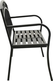 Zahradní lavice se stolkem černá 120 cm ocel 319584