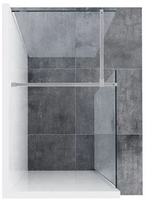 Ravak Walk-In Double Wall, Sprchový kout obdélníkový 120x80 cm Profil: Černá, Sklo: Hladké čiré