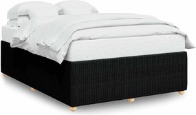 Rám postele bez matrace černý 140 x 190 cm textil 3284937