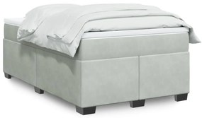 Box spring postel s matrací světle šedá 120 x 200 cm samet 3285275