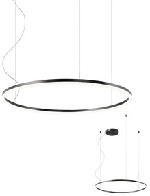 Světla a lustry REDO GROUP Redo Orbit lustr na lanku 01-1949/černá barva/LED 55W/80cm/3000K Stmívání: Triac