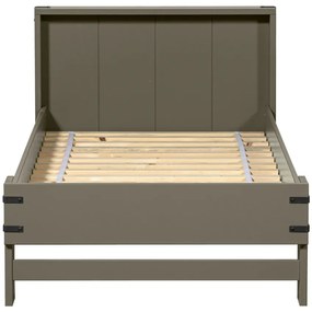 Hoorns Zelená dřevěná postel Ybo 90 x 200 cm