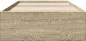 Rám postele bez matrace dub sonoma 90 x 200 cm kompozitní dřevo 3295676