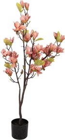 Dekorační stromek Magnolia s lososovými květy - 20*15*120 cm