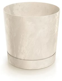 PROSPERPLAST Květináč - TUBO P Beton Effect Průměr: 39 cm, Barva: terakotová