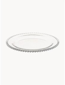 Skleněný dezertní talíř s ozdobným okrajem Perles, 2 ks