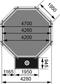 Bazén KARIBU model 2B (45635) 4,7 x 5,5 m LG3452