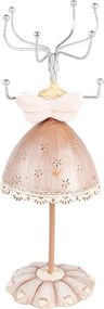 Béžový stojánek na šperky šaty Princess - Ø 7*19 cm