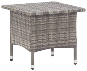 Čajový stolek šedý 50 x 50 x 47 cm polyratan - Default Title