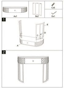 Designová konzola Pembroke 100 cm bílá