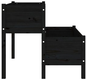 Truhlík černý 110 x 84 x 75 cm masivní borové dřevo - Default Title