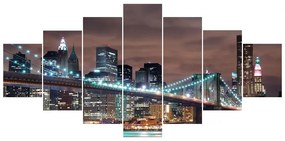 Obraz osvětleného New Yorku s mostem  (210x100 cm), 40 dalších rozměrů