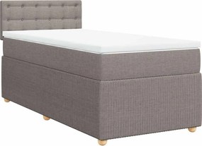 Box spring postel s matrací taupe 80x200 cm textil 3289601