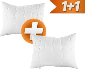 Prošívaný antialergický polštář 50 × 70 cm Ekonomik EMI 1 + 1 ZDARMA