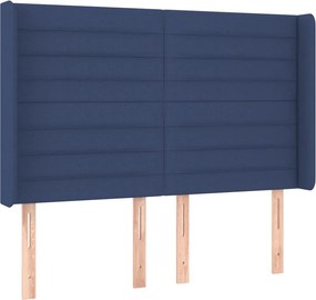 Box spring postel s matrací a LED modrá 140x190 cm textil 3138955