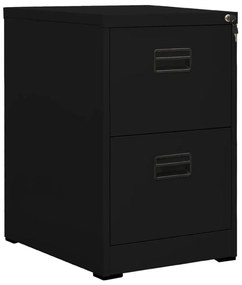 Petromila Kancelářská skříň černá 46 x 62 x 72,5 cm ocel