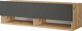 Rtv skříňka se 2 policemi 100 x 31,5 x 29,5 cm dub rustikální/antracit [en.cas