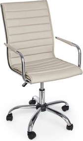 Taupe kancelářská židle z imitace kůže Perth – Yes Everyday