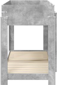 Patrová postel pro děti Betonově šedá 75 x 190 cm 3410542
