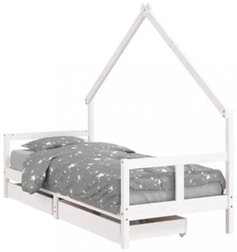 Dětská domečková postel se šuplíky Dekorhome 80 x 200 cm