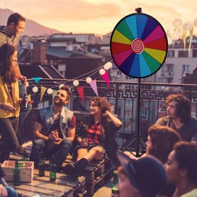 Costway Φ 60 cm Hračka Wheel of Fortune Barevné kolo Hry pro loterijní hry