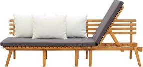 Zahradní denní postel 200x65 cm masivní akáciové dřevo 316263