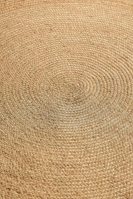 Hanse Home, Kusový koberec Jute Braided 106005 Gold kruh, 200x200 (průměr) kruh, béžová, chodba / předsíň