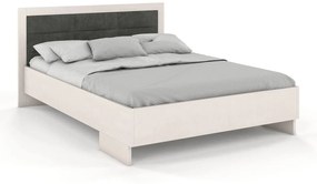 Buková postel s čalouněným čelem - Kalmar - zvýšená,   , Buk přírodní, 140x200 cm