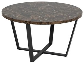 Amble konfereční stolek černý/hnědý Ø77cm