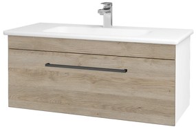 Dřevojas Koupelnová skříň ASTON SZZ 100 Varianta: N01 Bílá lesk / Úchytka T05 / D02 Bříza
