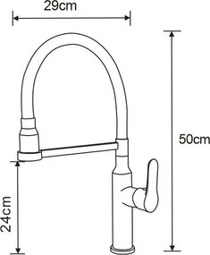 Mexen Edna - Vysoká baterie/dřezová, Černá, 672900-70