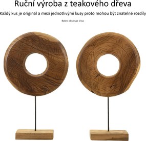 Dřevěná dekorace Dorat 58 cm hnědá
