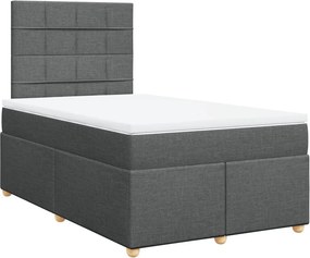 Box spring postel s matrací tmavě šedá 120x200 cm textil 3291248