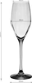 Sklenice na šampaňské 170 ml, 6 ks — Optima Line Glas Lunasol - 322823