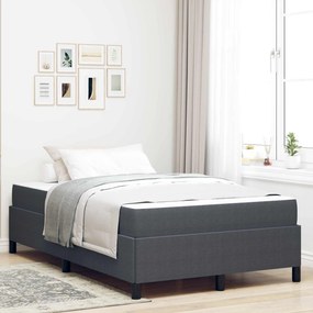 Rám postele s matrací Tmavě šedá 120 x 190 cm textil 3399111